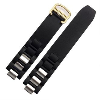 Generic Silikon-Uhrenarmb&auml;nder F&uuml;r Konvexe Uhrenarmb&auml;nder des 21. Jahrhunderts sind 20 * 10 mm wasserdichte Uhrenkettenzubeh&ouml;r geeignete Armb&auml;nder