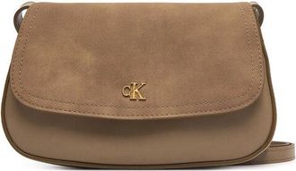 Calvin Klein Handtasche Ck Brushed Flap Camera Bag LV04F3409G Beige