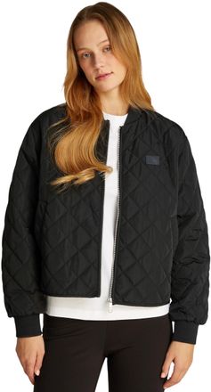 Calvin Klein Damen Bomberjacke Quilted Jacket Dünn, Schwarz (Ck Black), L