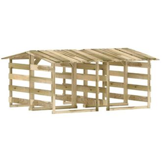 Les Tendances Pergolas avec toits 4 pcs 100x90x100 Bois de pin impr&eacute;gn&eacute;