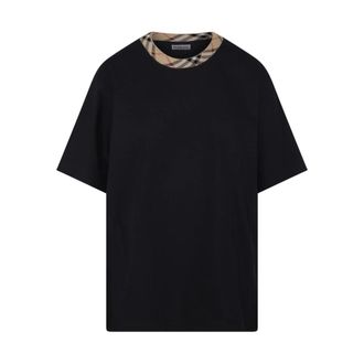 Burberry Homme, Tops, Noir, Taille: XL T-shirt noir avec style A1189