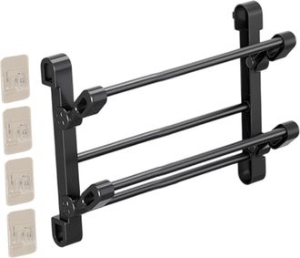 Generic 2-stufiges Faltbares Schuhregal for Aufh&auml;ngen An Der Wand, Kunststoff Und Metall, Vielseitiger Handtuchhalter Zur Wandmontage, Platzsparend for Haust&uuml;