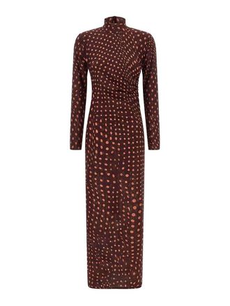 Stella McCartney Robe Au Genou - Bordeaux
