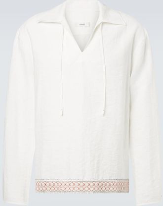 Commas Chemise en lin mélangé