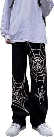 Generic Pantalon Jogging Homme Coton Pantalons de Sport Décontracté Pantalon Homme Décontracté Mode Rue avec Coupe Large et Confort Respirant pour lÉté