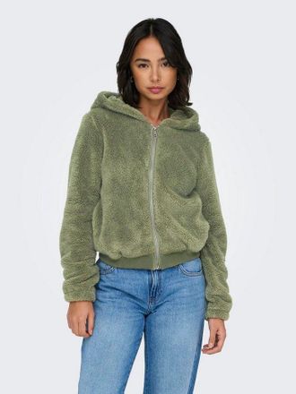 Only Kapuzenpl&uuml;schjacke ONLNEWANNA CONTACT SHERPA JKT OTW NOOS Kunstfaser