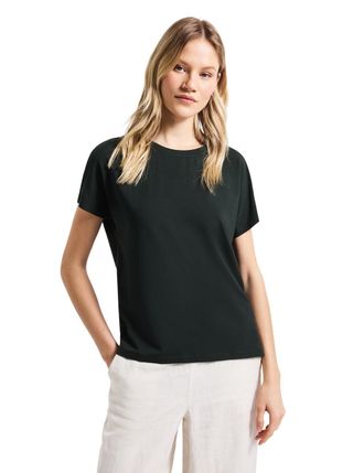 Street One Damen A323114 Shirt in Unifarbe, Pine Grove Green, 40
