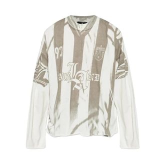 Represent Printed LS Football Top - - Sport - Herren - Wei&szlig; - M