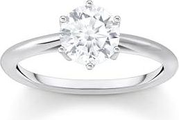 Thomas Sabo Bague avec pierre blanche taillée brillante en argent sterling 925 recyclé et oxyde de zirconium Taille 56 TR2474-051-14-56, Métal précieux