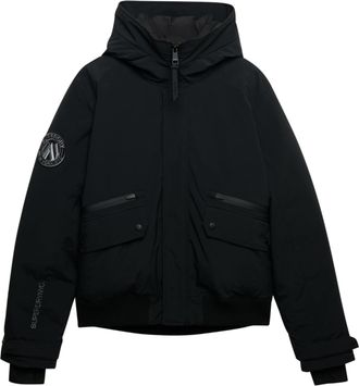 Superdry Herren Wattierte City Bomberjacke Schwarz XL