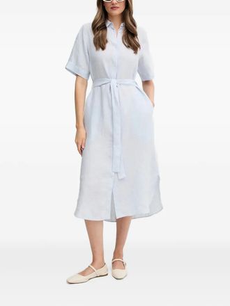GANT robe-chemise à taille ceinturée - Bleu