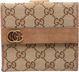 Gucci Portefeuille en toile pr&eacute;-poss&eacute;d&eacute; - Femme - Pre-owned - Beige - Taille: ONE Size