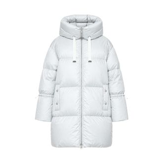 Moorer Justine Long Jacket - - Coats - Damen - Wei&szlig; - XS
