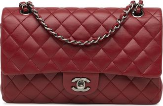 Chanel Burgundy Medium Lambskin Double Flap Bag
