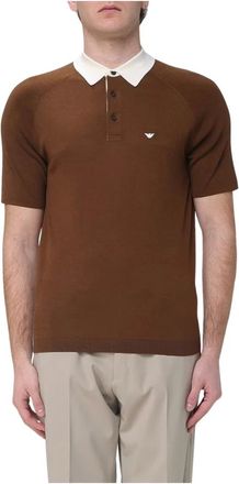 Emporio Armani Homme, Tops, Brun, Taille: M Polo en soie