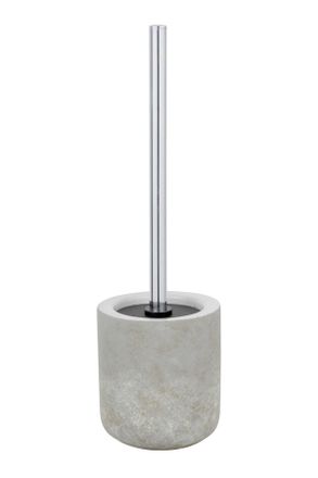 Sch&ouml;ner Wohnen Kollektion Wc-B&uuml;rstengarnitur Londa, Grau, Hellgrau, Kunststoff, 11.5x38x11.5 cm, B&uuml;rstenkopf abnehmbar, austauschbar, Badezimmer, WC Ausstattung, WC B&uuml;rstengarn