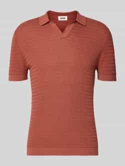 Drykorn Slim Fit Strick-Poloshirt in Two-Tone-Machart Modell Triton