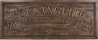 Antic Line Cr&eacute;ations Antic Line Cr&eacute;ations - Plaque d&eacute;corative en bois Boulangerie 108 x 42 cm