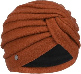 Lierys Turban pour Femme avec Doublure - Made in The EU Bonnet en Laine Doublure, Hiver Automne-Hiver - Taille Unique Rouille