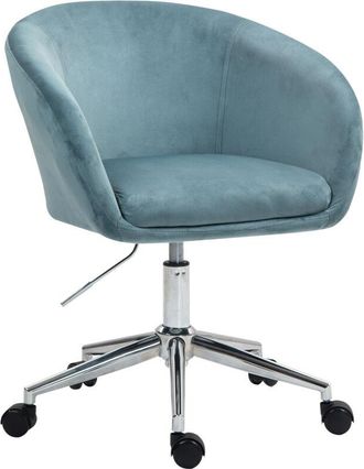 SVITA Svita - louisa chaise de bureau en velours bleu, réglable en hauteur
