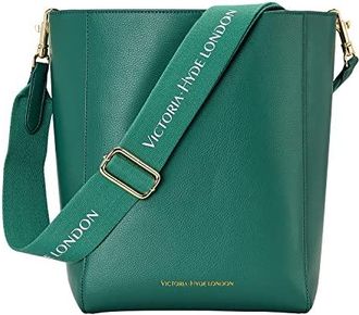 Victoria Hyde London Sac &agrave; main pour femme en cuir PU v&eacute;ritable Grande capacit&eacute; Sac &agrave; bandouli&egrave;re pour femme pour le shopping et le travail (Vert)