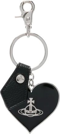 Vivienne Westwood Femme, Accessoires, Noir, Taille: ONE Size Porte-cl&eacute;s Coeur Miroir Orb