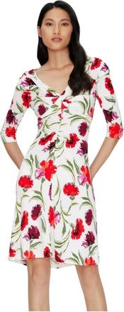 Diane Von F&uuml;rstenberg Robe &agrave; manches fronc&eacute;es - Femme - Robes - Multicolore - Taille: 38 FR