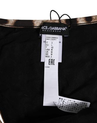 Dolce & Gabbana Leopard Print Tanga Panty - Brown
