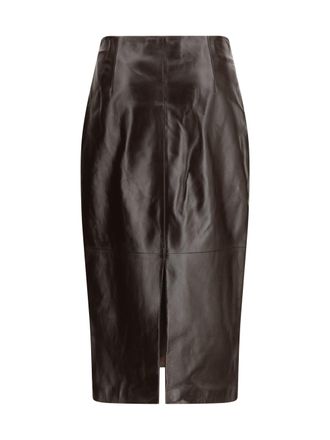 Arma Womens Skirt Meeka Palermo Coffee Bean Leather