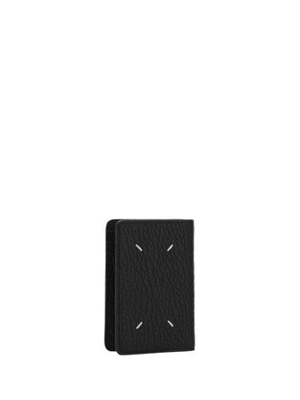 Maison Margiela Mens Leather Card Holder Black Calf Bos Taurus Wallet