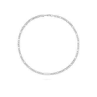 Philipp Plein Halsketten - Halskette Plein Icon Chain - Gr. unisize - in Silber - f&uuml;r Damen