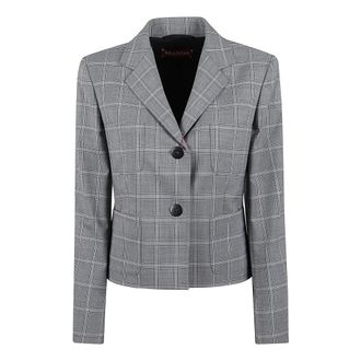 Max Mara Grauer Wollblazer Jacke - - Jackets - Damen - Grau - XS