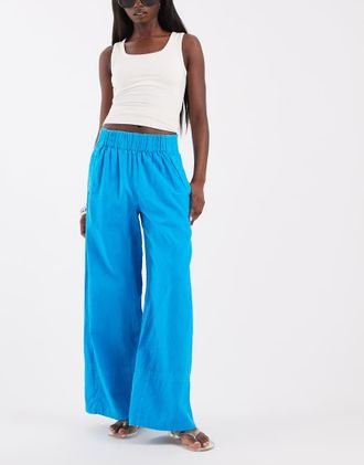 Free People pantalon &agrave; enfiler en coton Days End en Hawaiian Ocean-Bleu