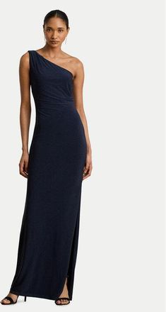 Lauren Ralph Lauren Abendkleid 253P13865002 Dunkelblau Slim Fit