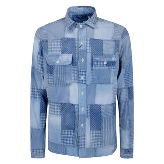 Polo Ralph Lauren Homme, Chemises, Bleu, Taille: M Indigo Patchwork Workshirt