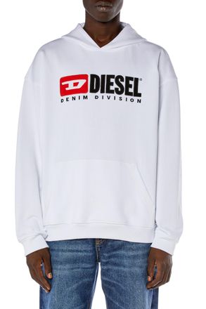 Diesel S-BOXT-Hood-DIV Felpa_Sweatshirt_Weiß_L Große Größen