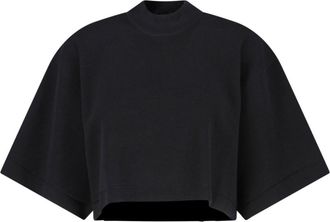 Alaia Crop-Pullover Aus Baumwoll-Wollmischung