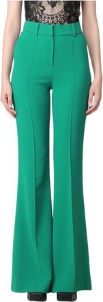 Elie Saab Femme, Pantalons, Vert, Taille: 36 FR Elegant Flared Leg Pantalons