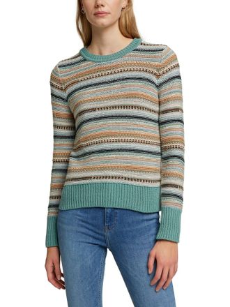 EDC by Esprit EDC by Esprit Damen Langarm Struktur-Pullover mit Organic Cotton (S)