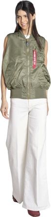Alpha Industries Femme, Vestes, Vert, Taille: 36 FR Gilet Basic