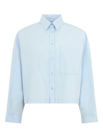 PESERICO chemise &agrave; coupe crop - Bleu