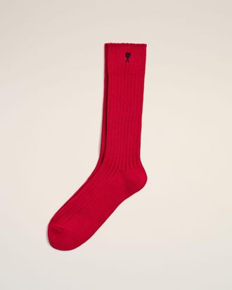 Ami Chaussettes rouges en coton Ami de Coeur Rouge Rubis - 35-38 - Unisex