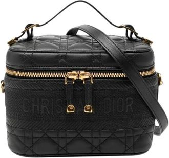Dior Sac Vanity Pre-owned Cannage Small en cuir 2 en 1 - Femme - Pre-owned - Noir - Taille: ONE Size