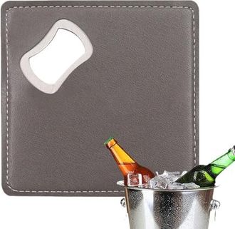 Generic Ouvre-bo&icirc;te manuel | Ouvre-bo&icirc;te &agrave; main, sous-verre carr&eacute; en acier inoxydable tr&egrave;s r&eacute;sistant, multifonctionnel pour bocal et bouteille pour la maison