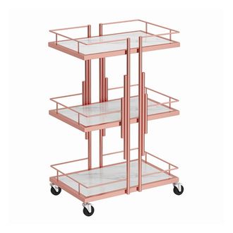 Generic K&uuml;chenwagen, 3-stufiger Rollwagen - platzsparende Aufbewahrungsl&ouml;sung f&uuml;r Salon, Zuhause und Hotel