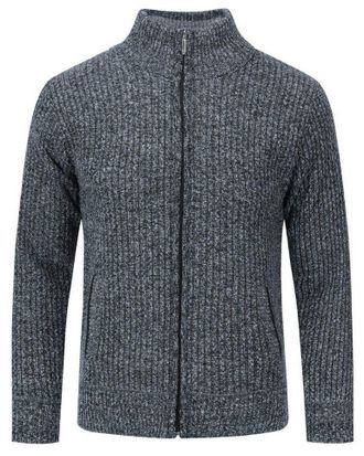 AlltheMen Strickjacke mit Stehkragen Herren klassischer Cardigan