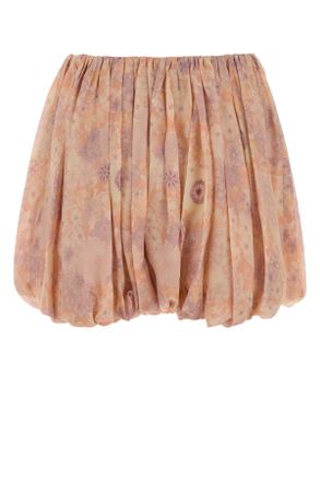 Chlo&eacute; Printed Silk Charmeuse Shorts - Pink