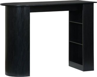 Sweeek Sweeek - Bar-Tisch, hoher Küchentisch aus Holzdekor mit Stauraum