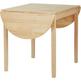 HOMCOM Table &agrave; manger pliante 2 abattants - table ovale extensible - dim. 140L x 70l x 75H cm - bois pin