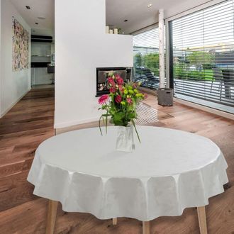 Laro Wachstuch-Tischdecke Abwaschbar Garten-Tischdecke Wachstischdecke PVC Plastik-Tischdecken Eckig Meterware Wasserabweisend Abwischbar GAC, Muster:Geprä